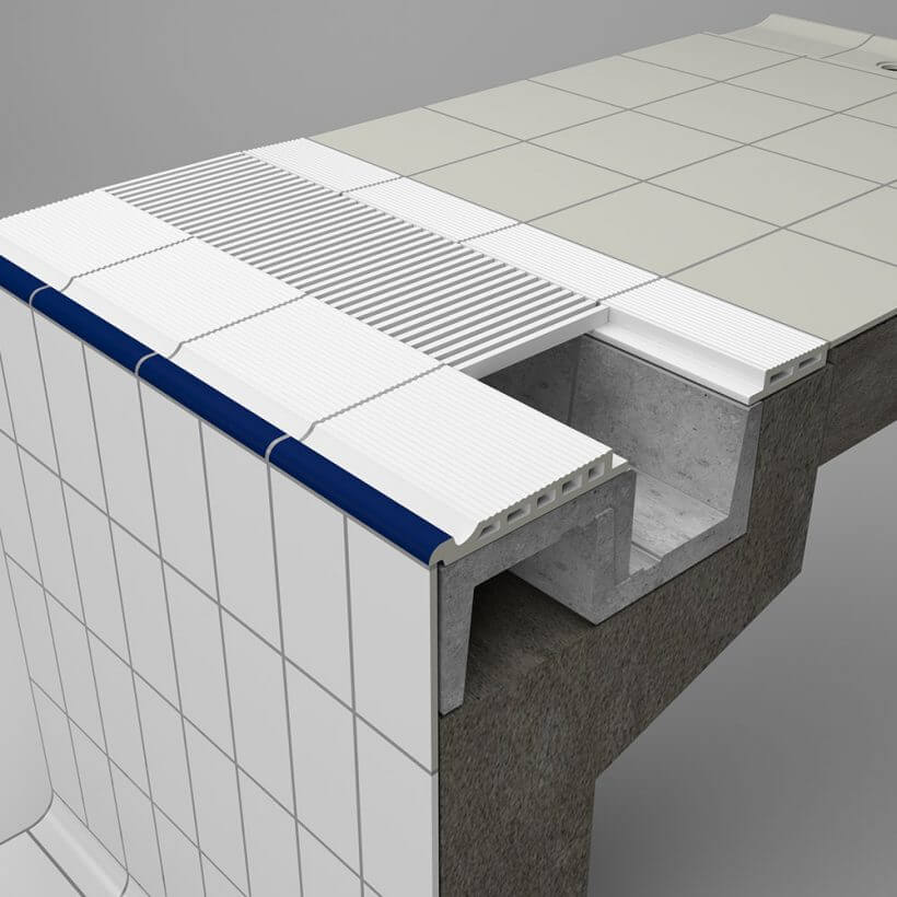 Overflow edging systems for Sports Pools – Gres Aragón